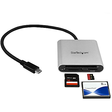 StarTech.com USB 3.0 Flash Memory Multi Card ReaderWriter with USB C SD ...