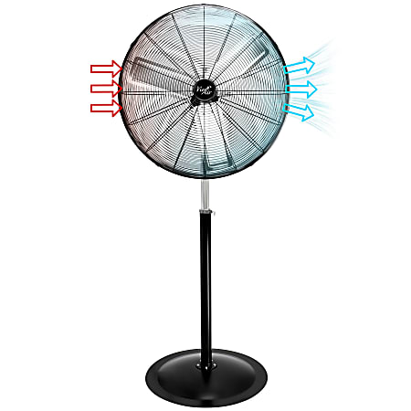 Vie Air 30 Industrial Heavy Duty Pedestal Oscillating Metal Stand Fan ...