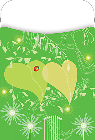 Barker Creek Peel Stick Library Pockets 3 12 x 5 18 Chevron Flora Set ...