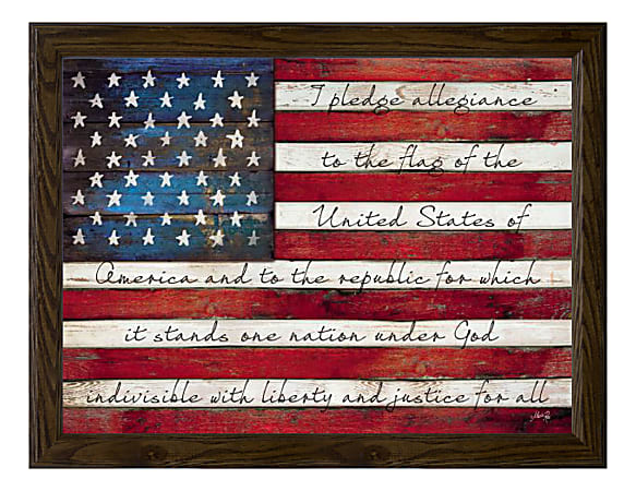 Timeless Frames Americana Framed Artwork 16 x 12 Pledge Of Allegiance ...