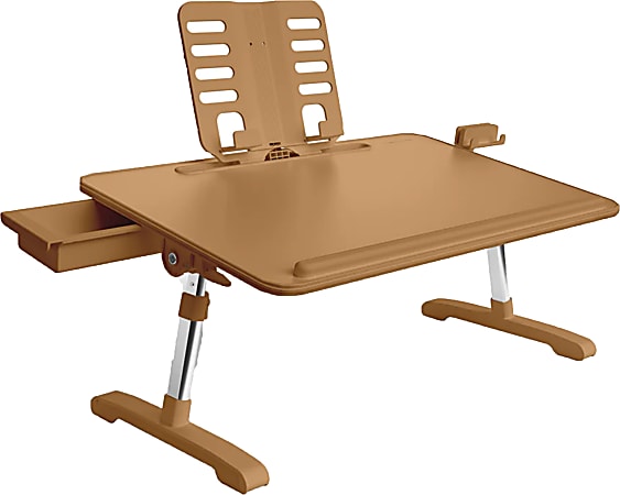 Limitless Innovations TotalDesk Portable Workstation And Lap Desk 2 34 x 23 W x 14 12 D Camel LIMTD022 ODP Business Solutions