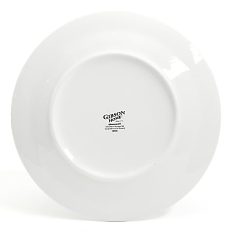 Gibson Home Embossed Buffet 16 Piece Ceramic Dinnerware Set White ...