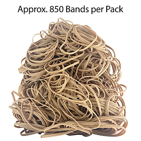 Office Depot Brand Rubber Bands 33 3 12 x 18 Crepe 1 Lb Bag Approx 850 ...