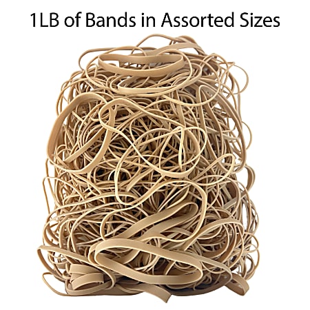 Office Depot Brand Rubber Bands 54 Assorted Sizes Crepe 1 Lb Bag ...
