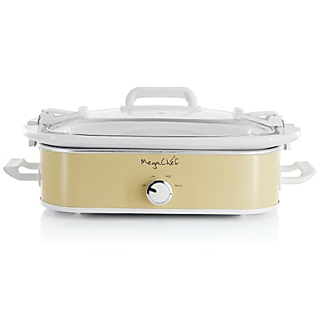 MegaChef 3.5 Quart Casserole Slow Cooker With 3 Temperature Settings ...