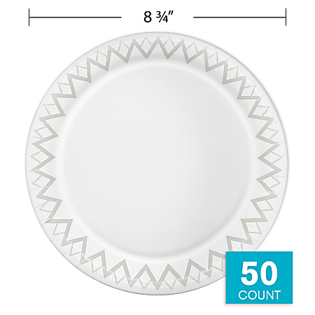 Highmark Paper Plates 8 34 Printed White Pack Of 50 - Office Depot