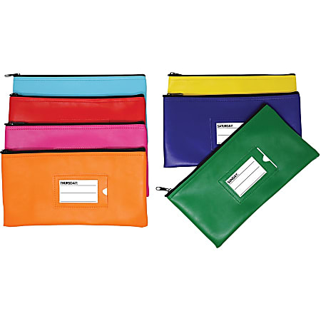 Nadex Coins 7 Day Bank Deposit Bags Mulitcolor 11 Width x 6 Length Pack ...