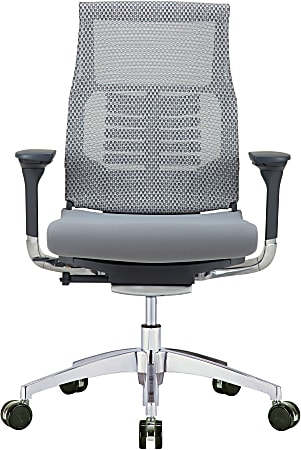 Raynor Powerfit Ergonomic Mesh Mid Back Executive Chair GrayBlack ...