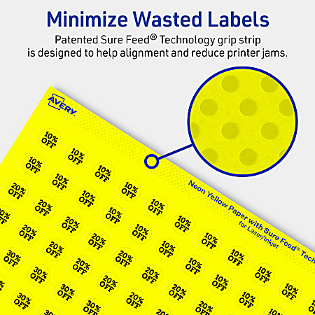 Avery Print To The Edge Labels With Sure Feed Technology 94503 NYP10 ...