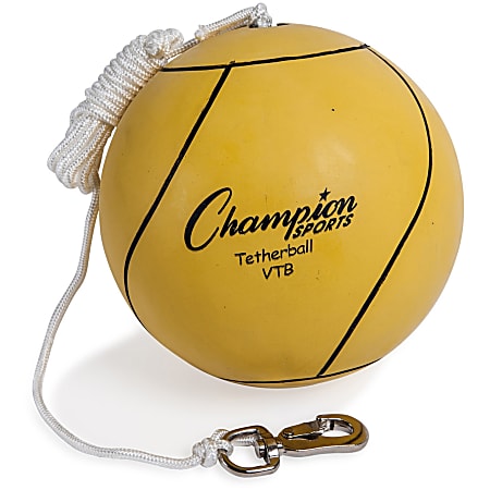 Champion Sports Nylon Tether Ball Yellow - Office Depot