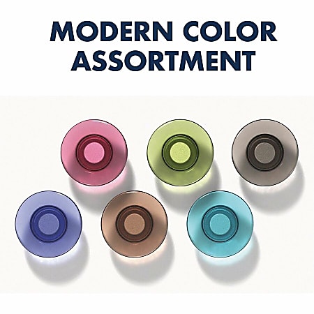 Quartet Glass Board Magnets 0.5 Diameter Round Rounded Edge 6 Pack ...