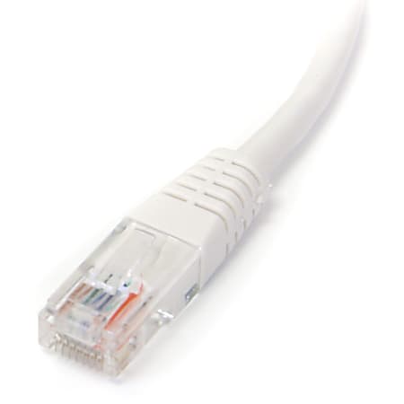 StarTech.com 1 ft White Molded Cat5e UTP Patch Cable 1ft Cat5e Patch ...