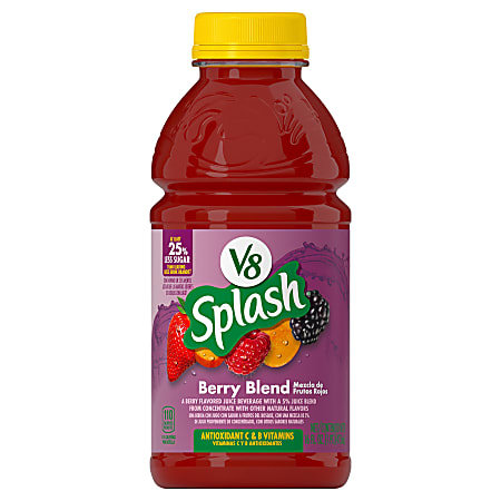 V8 Splash Berry Blend Juice Drink, 16 Oz, Case Of 12 Bottles