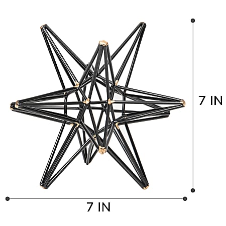 Anji Mountain Large Star 7 H x 7 W x 7 D Black - Office Depot
