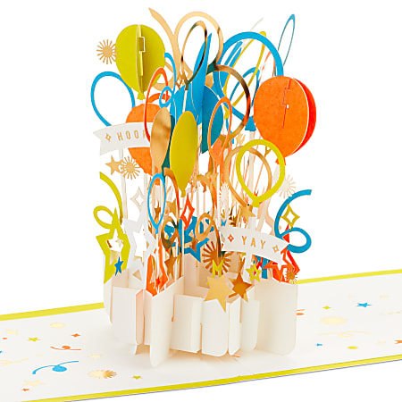 Hallmark Paper Wonder Card 7 14 x 5 Big Time Celebration Balloons ...
