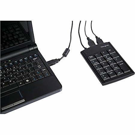 Targus Ultra Mini 19 Key Numeric Keypad With USB Hub Black PAUK10U ...