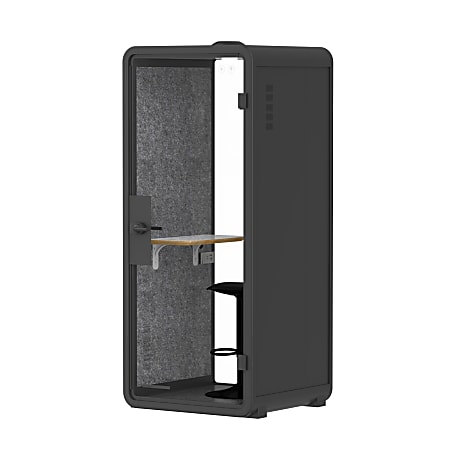 FlexiSpot P1F2G 1 Person Soundproof Booth Gray 93 H x 40 W - Office Depot