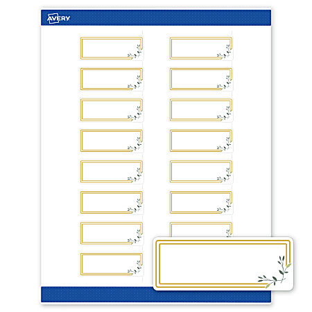 Avery Print To The Edge Labels Sure Feed S00 D2K PRWMP10 1 x 2 58 Matte ...