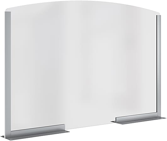 Deflecto Booth Barrier 36 W x 23 12 H ClearGray - Office Depot