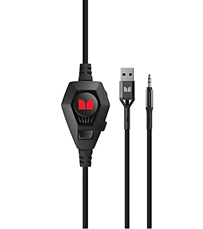 Monster Rogue High Definition Corded PC Gaming Headset Black - Office Depot