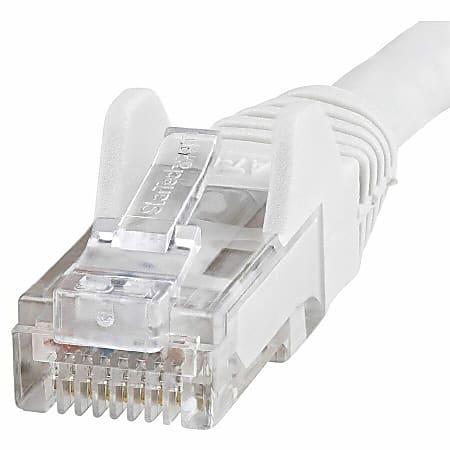 StarTech.com 12ft White Cat6 Patch Cable with Snagless RJ45 Connectors ...