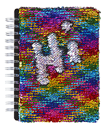 Office Depot Brand Reversible Sequins Notebook 6 12 x 8 College Ruled ...
