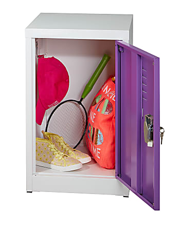 Alpine AdirOffice 1 Tier Steel Lockers 24 H x 15 W x 15 D Purple Pack ...