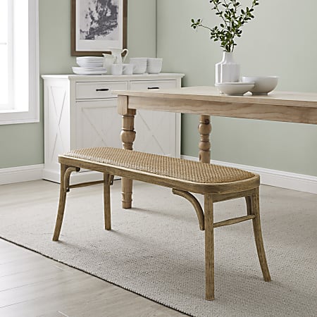 Linon Corie Bentwood Bench Brown - Office Depot