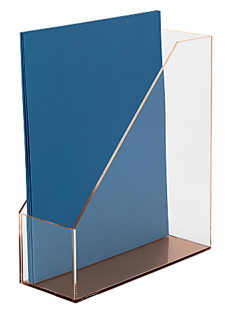 Realspace Rose Gold Acrylic Magazine File Holder - Office Depot