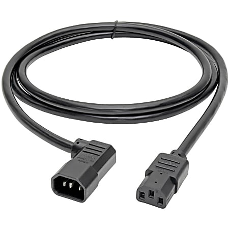 Eaton Tripp Lite Series Heavy Duty PDU Power Cord C13 to Right Angle C14 15A 250V 14 AWG 6 ft. 1 ...