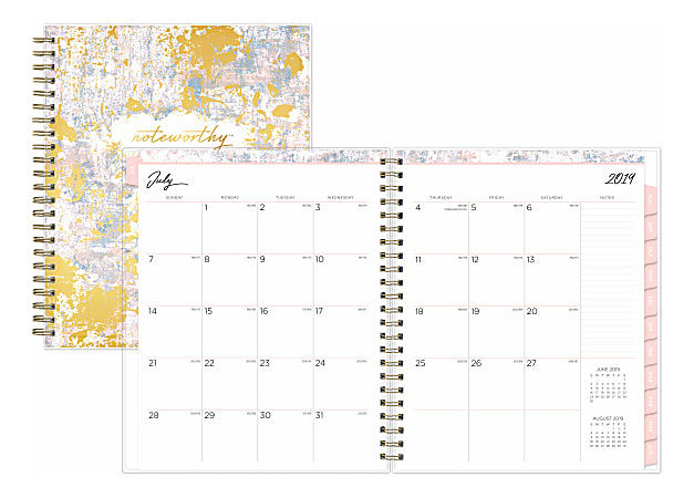 Noteworthy Academic WeeklyMonthly Calendar 7 x 9 Maquel July 2019 June ...
