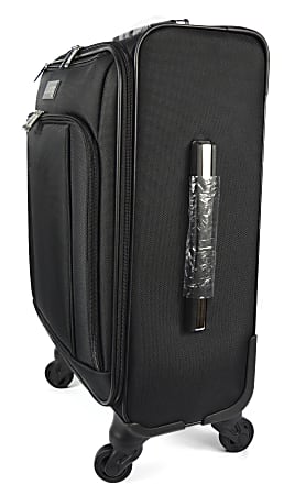 Luxing Polyester Carry On Case 21 12 H x 14 W x 54 35 D Black - Office ...