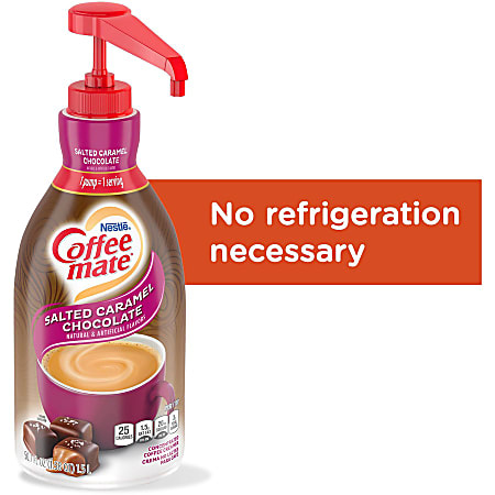 Nestle Coffee mate Liquid Creamer Pump Bottle Salted Caramel 50.7 Fl Oz ...