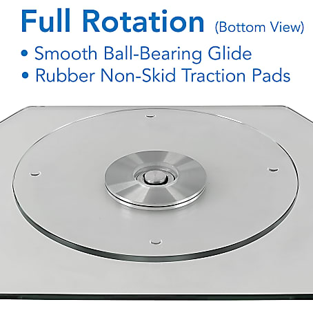 Mount It MI 836C Glass TV Turntable Stand For 32 55 TVs 2 516 H x 23 ...