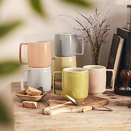 Staub Ceramic Dinnerware 6 Piece Mug Set 12 Oz Macaron Pastels - Office ...