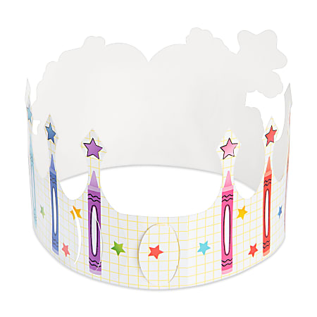 Office Depot Brand 100th Day Of School Paper Crowns Multicolor Pack Of ...