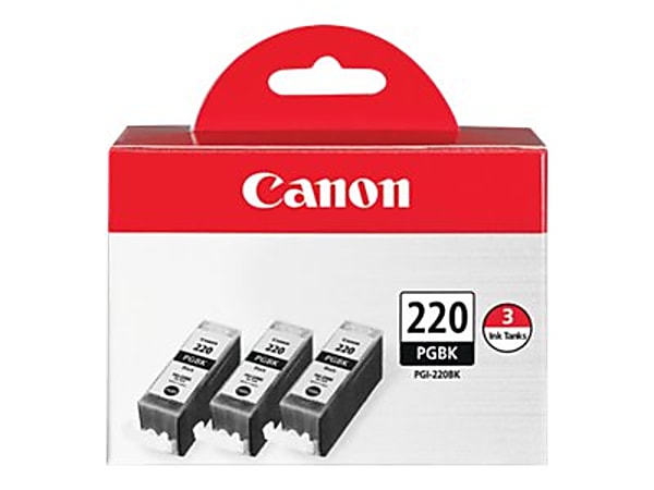 Canon PGI 220 Black Ink Cartridges Pack Of 3 2945B004 - Office Depot