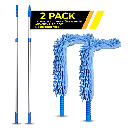 Gritt Commercial 22 Flexible Wand Dusters With Microfiber And Chenille ...