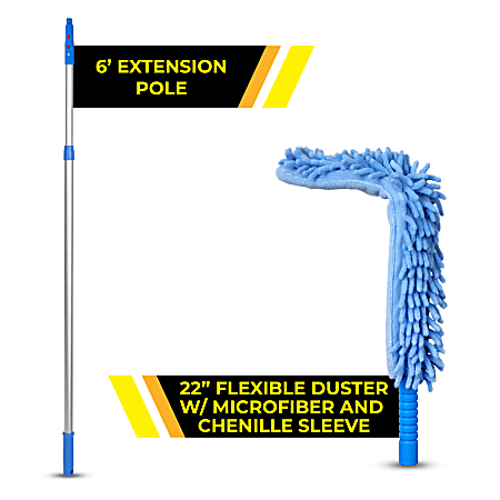 Gritt Commercial 22 Flexible Wand Dusters With Microfiber And Chenille ...