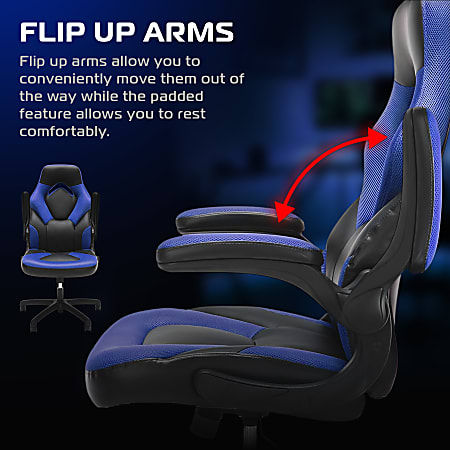 Respawn Racing Style Ergonomic Bonded Leather Computer Gaming Chair ...