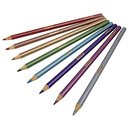 Crayola Colored Pencils Metallic 8 Pencils Per Pack Bundle Of 6 Packs ...