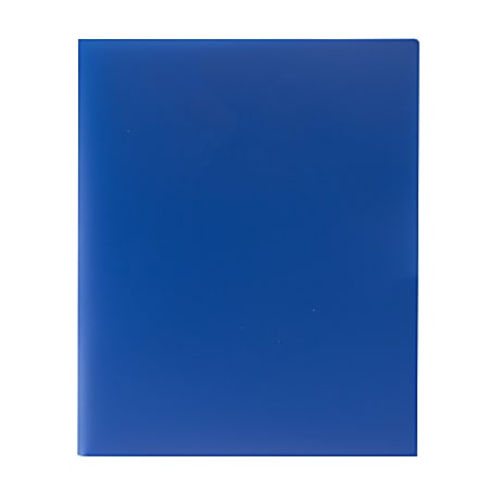 C Line 2 Pocket 3 Hole Punch Poly Folders 8 12 x 11 Blue Pack Of 25 ...
