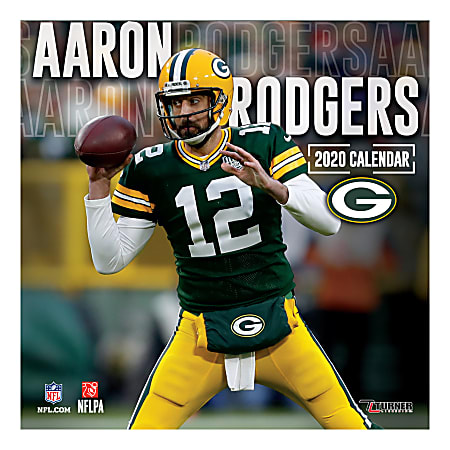 Turner Licensing Monthly Wall Calendar 12 x 12 Aaron Rodgers 2020 ...