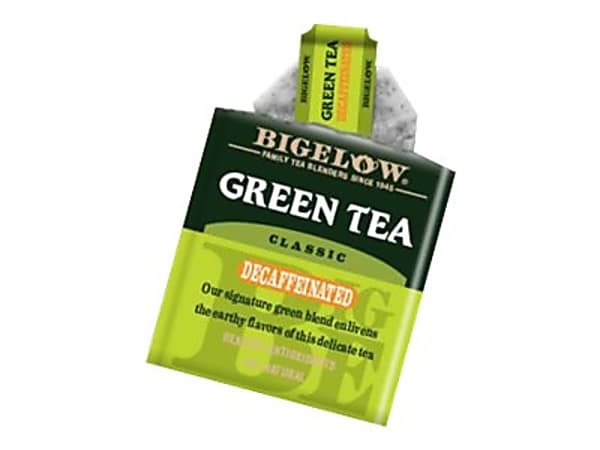 Bigelow Decaffeinated Green Tea Bags Box Of 28 - Office Depot