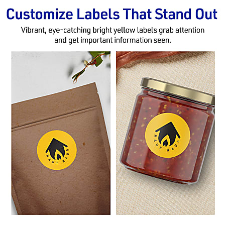 Avery Print To The Edge Labels With Sure Feed Technology And Easy Peel ...