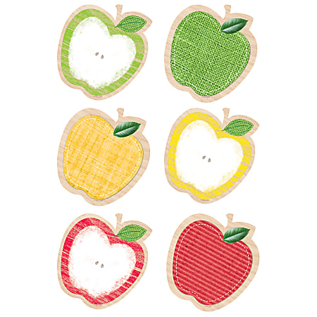 Educational D cor Upcycle Style Designer Cut Outs 6 Apples Grades 1 8 ...