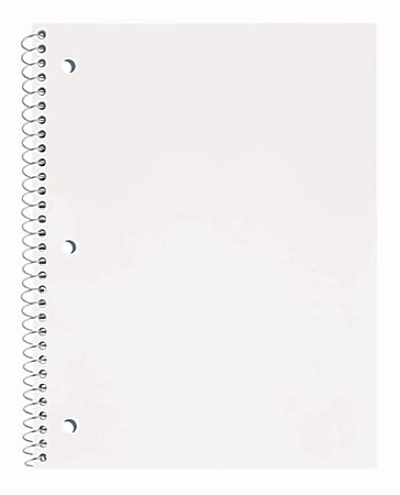 Just Basics® Poly Spiral Notebook, 8" x 10-1/2", 1 Subject, Wide Ruled ...