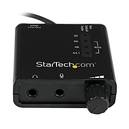 StarTech.com USB Sound Card w SPDIF Digital Audio Stereo Mic External ...