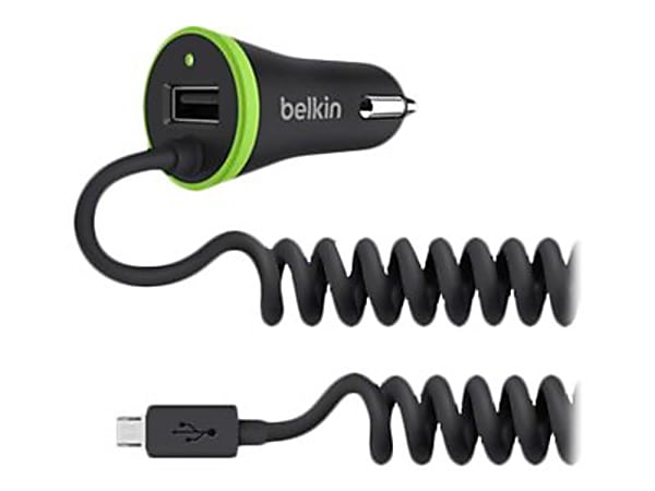 Belkin Micro USB Car Charger With USB Port Black F8M890BT04 BLK ...