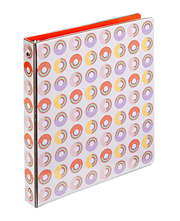Office Depot® Brand Fashion 3-Ring Binder, 1" Oval Rings, 100% Recycled ...